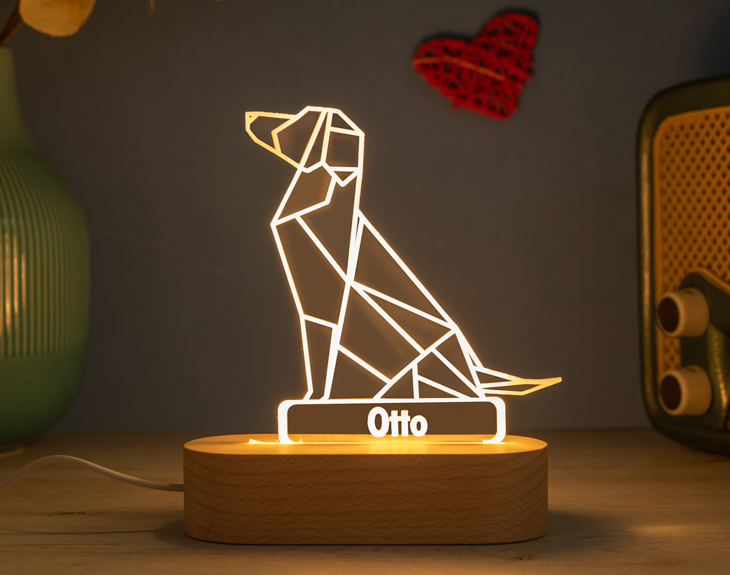 Lámpara de metacrilato "Perro grande" - Regalo Original