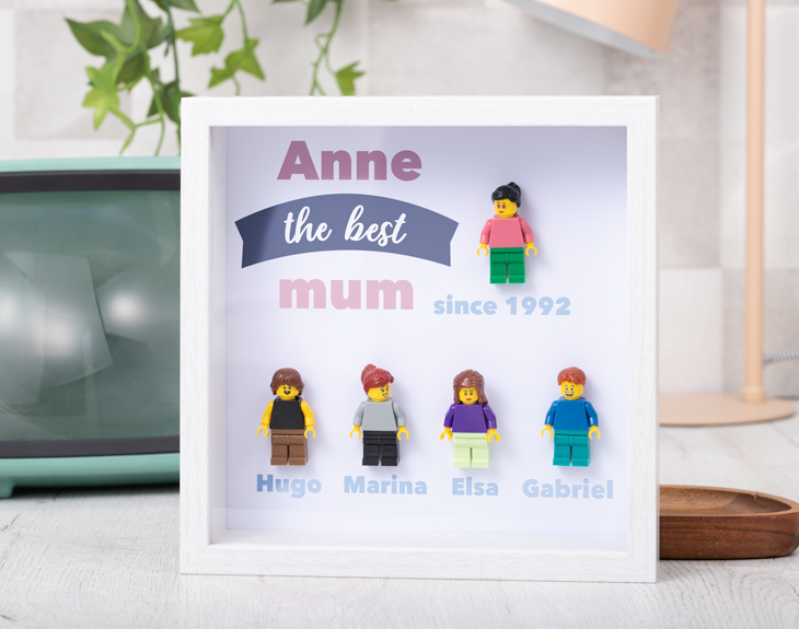 Wooden frame with Lego minifigures "Best mum" - Made In Gift