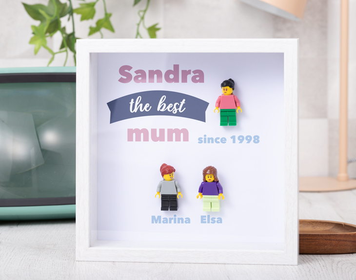 Wooden frame with Lego minifigures "Best mum" - Made In Gift