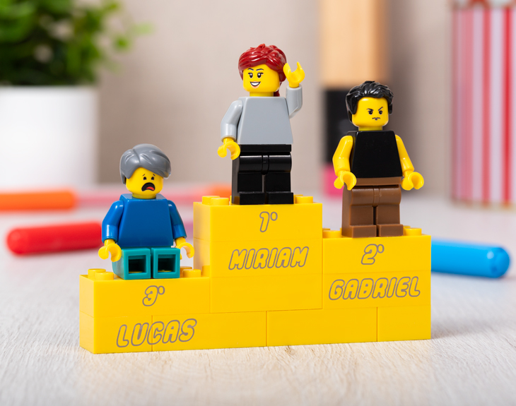 Lego minifigure with customised podium - Made In Gift