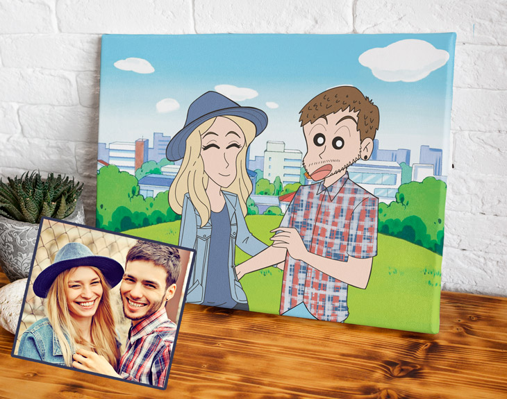 Illustration on canvas "Shin Chan" (50x35) - Made in Gift