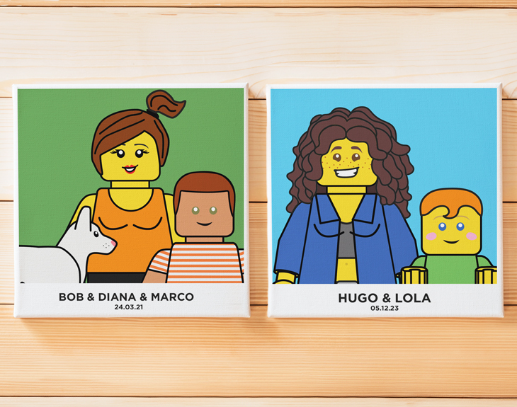 Customised canvas "Mother Lego Pop" - Made In Gift