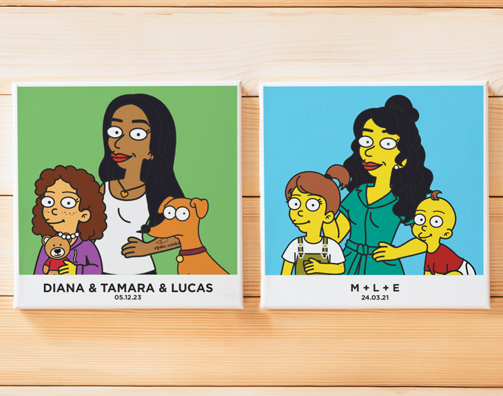 Customised canvas "Mother Simpson Pop" - Made In Gift