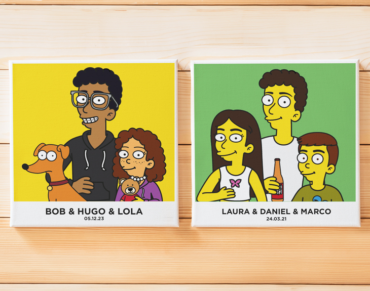 Customised canvas "Father Simpson Pop" - Made In Gift