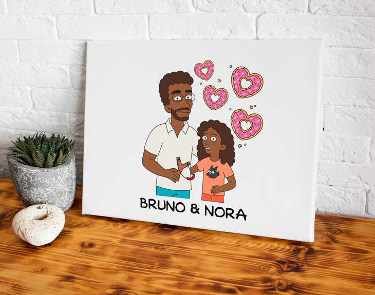 Lienzo "Padre Cartoon" personalizado - Regalo Original