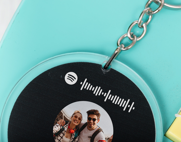 Llavero de Metacrilato redondo personalizado Spotify - Regalo Original