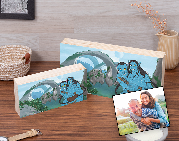 Wooden Sign Illustration "Avatar - Made In Gift