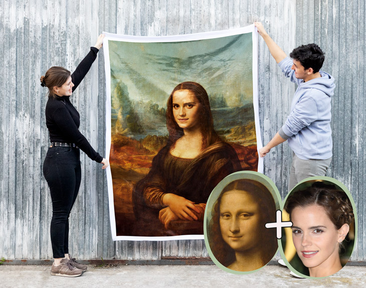 Mona Lisa blanket with your face - Made In Gift