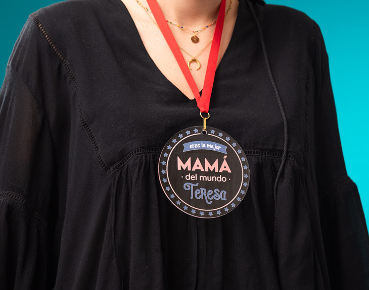 Medalla circular "Las estrellas de mamá" - Regalo Original