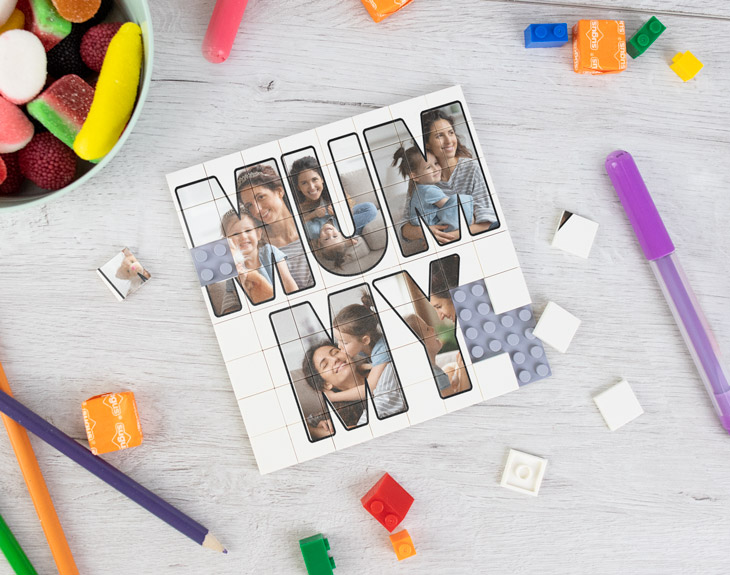 Personalised MUMMY block mosaic with photos - Made In Gift