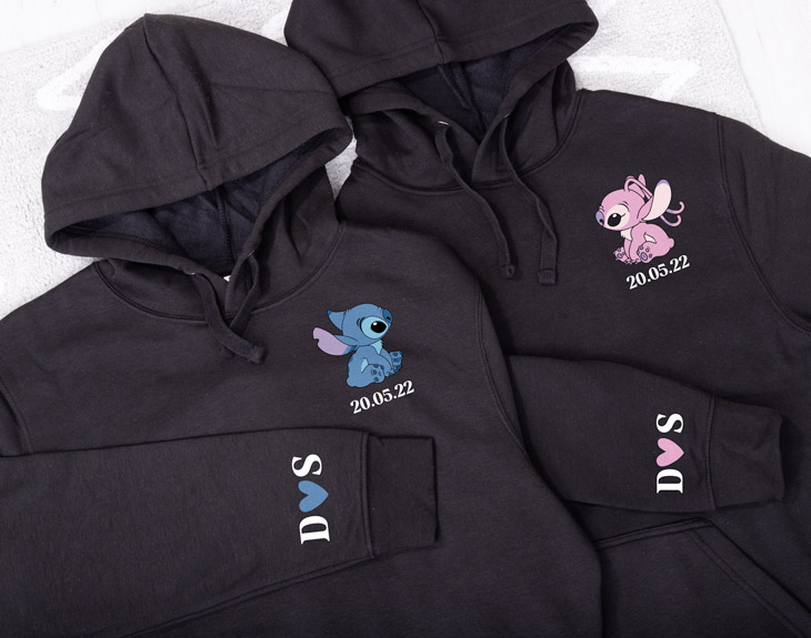 Pack sudaderas personalizadas "Pareja Stitch" - Regalo Original
