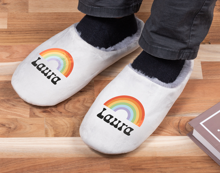 Pantufas personalizadas "Arco-íris"-MadeInGift