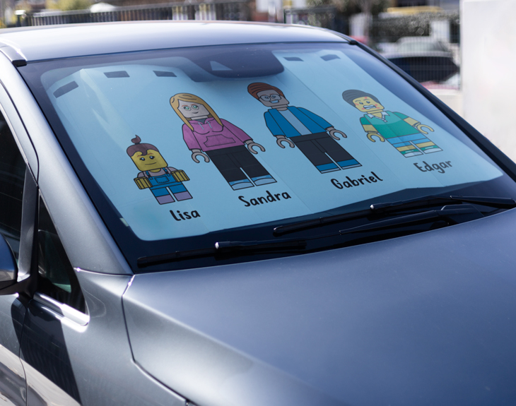 Parasol frontal Lego personalizado - Regalo Original