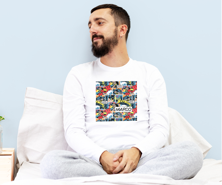 Personalisierter Pyjama "Batman Comic" - Made In Gift