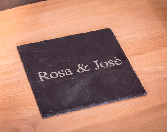 Personalized Square Slate Plate - Engraved Slate Plate