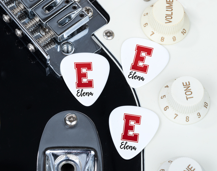 Plettro personalizzato "Alfabeto College" - Made In Gift