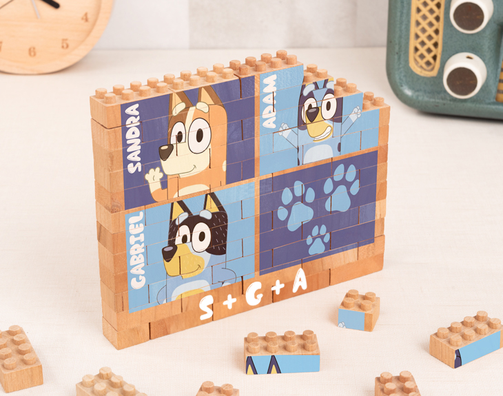 Block puzzle "Bluey collage" - Made In Gift