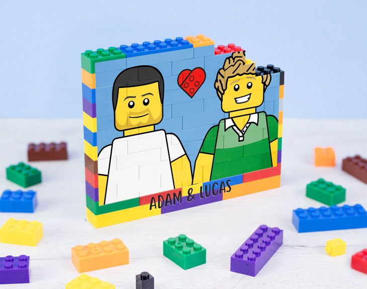 Personalisiertes Blockpuzzle "Lego Paar" - Made In Gift