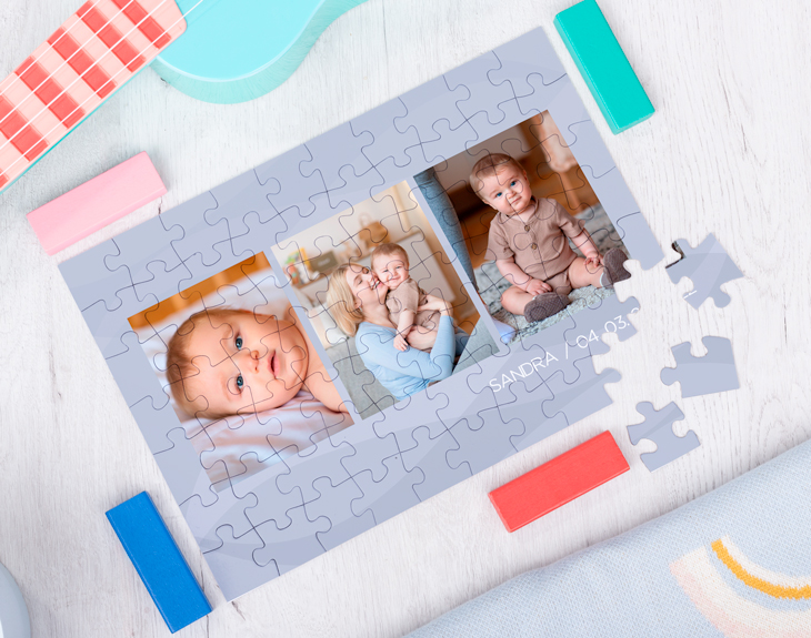 Customised Puzzle "Collage of three" - Made In Gift