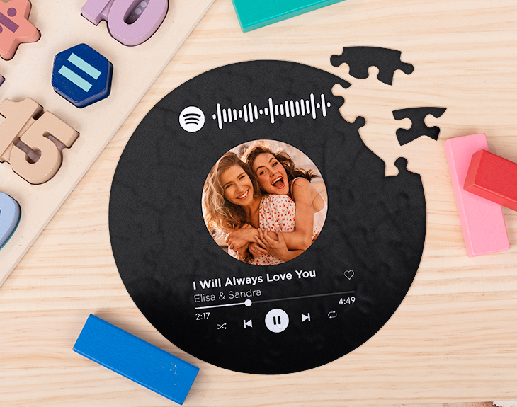 Round puzzle of 42 pieces "Spotify" - Made In Gift