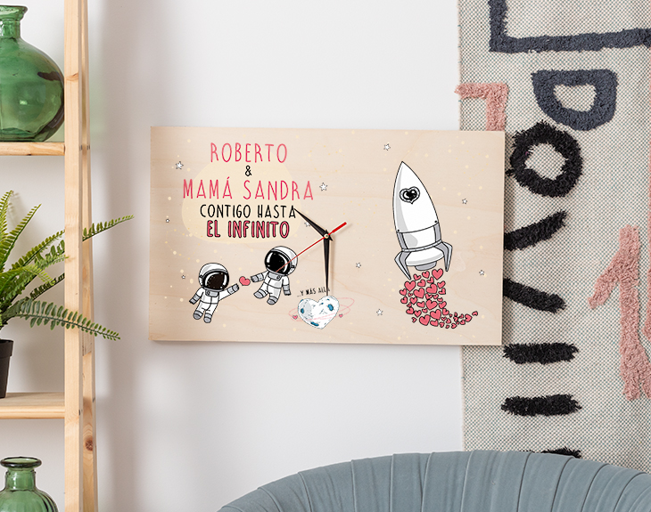 Horloge personnalisée "Avec toi jusqu'à l'infini" - MadeinGift