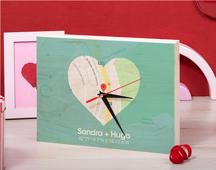 Lámina "Mapa del amor" personalizada