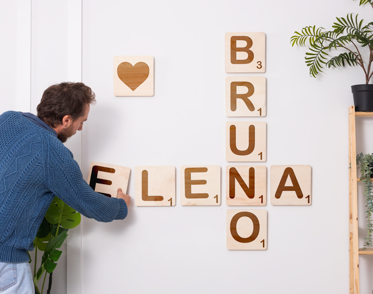 Letras Scrabble gigantes personalizadas - Made In Gift