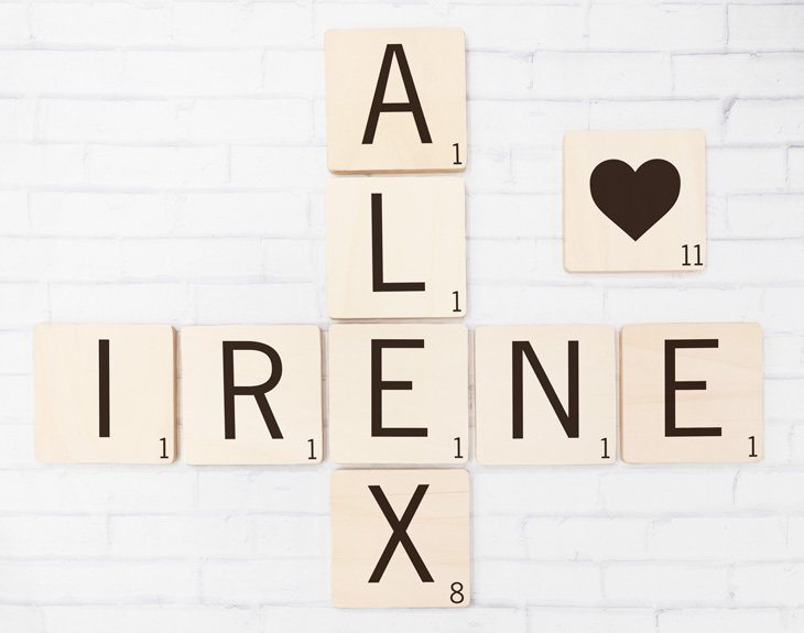 Letras Scrabble gigantes personalizadas