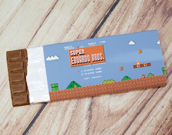 Tableta de chocolate "Super Mario" personalizada