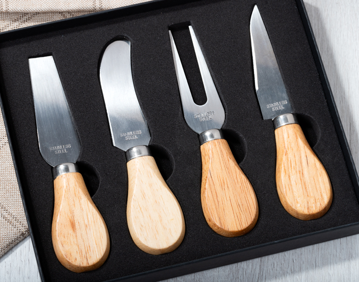 Kit tabla & set de cuchillos para quesos