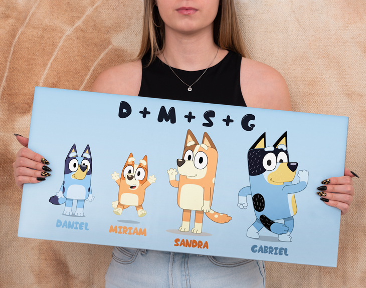 Giant chocolate bar "Bluey Family" - Made In Gift