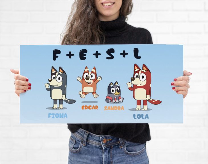 Giant chocolate bar "Bluey Family" - Made In Gift