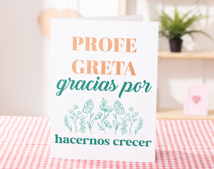 Tarjeta gigante "Gracias por hacernos crecer" - Regalo Original