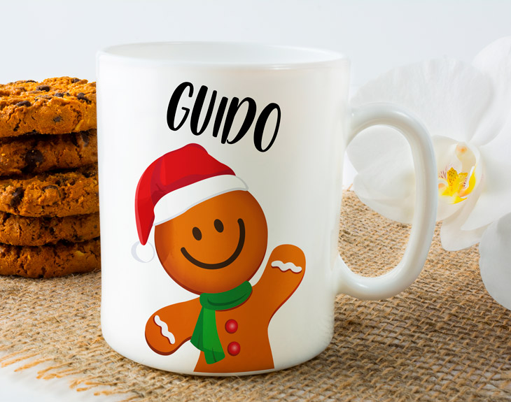 Tazza personalizzata "Omino di pan di zenzero" - Made In Gift