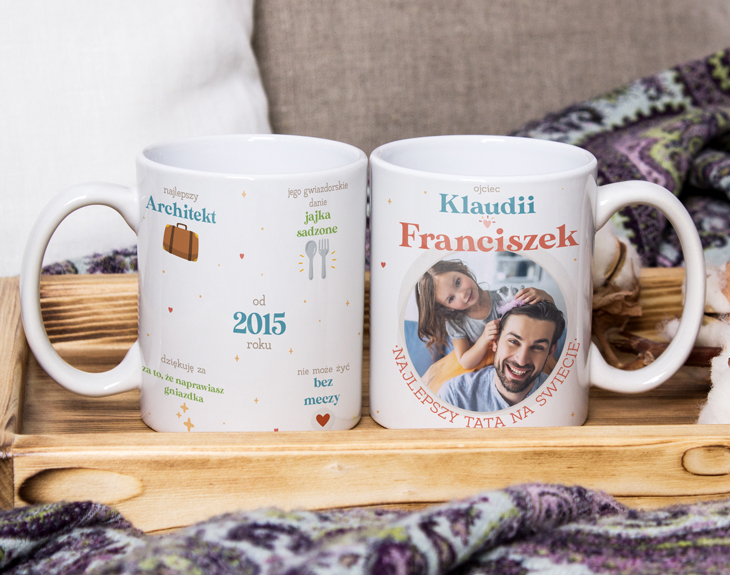 Personalizowany kubek "Nasz tata" ze zdjęciem. MadeinGift