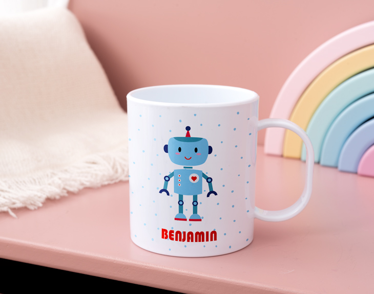 Plastic mug "Loving Robot" - Made In Gift