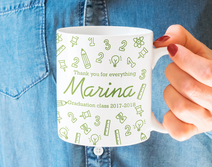 Personalised mug "Drawings for teacher" - Made In Gift