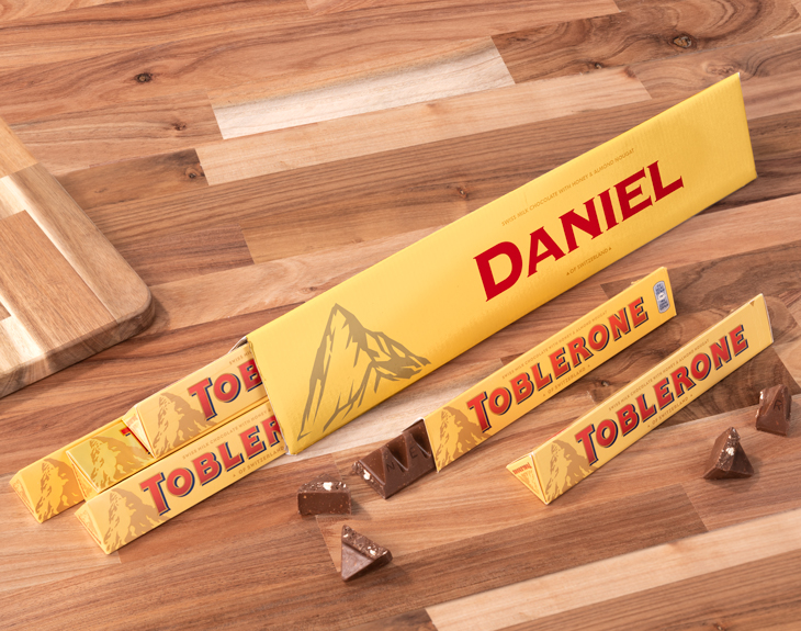 Pack of 8 personalised Toblerones - Made In Gift