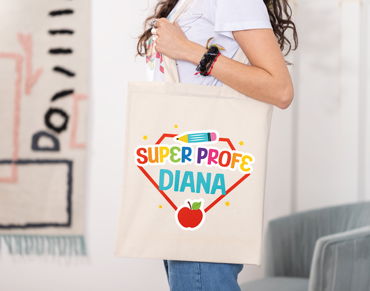 Medalla circular "Súper profe" personalizada - Regalo Original