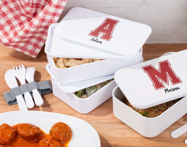 Tupperware Tate "Alphabet College" personnalisé - Made In Gift