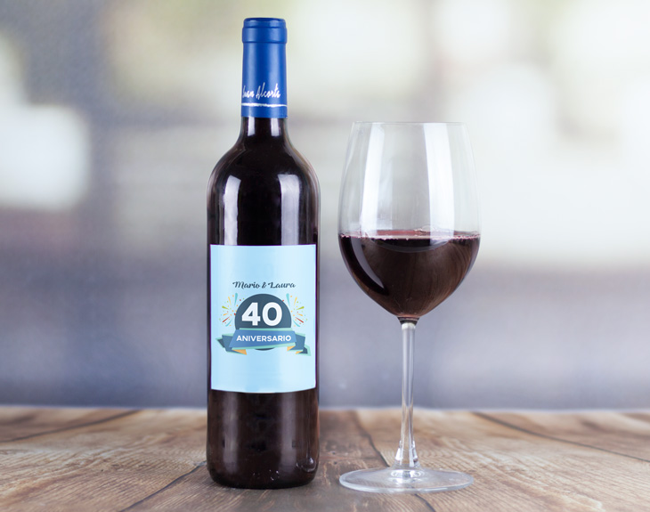 Vino aniversario "Fuegos artificiales" - Regalo Original